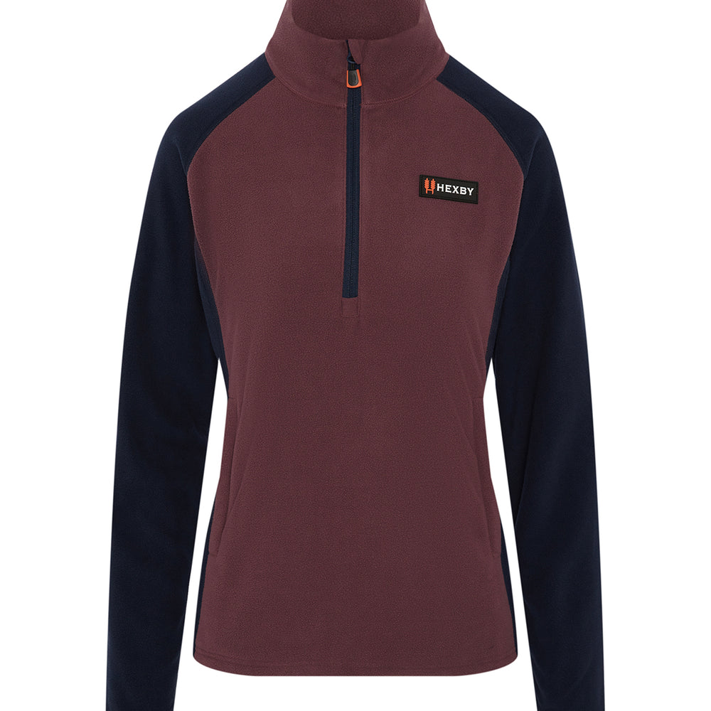 Ladies Frontier Fleece - Plum/Navy - Hexby