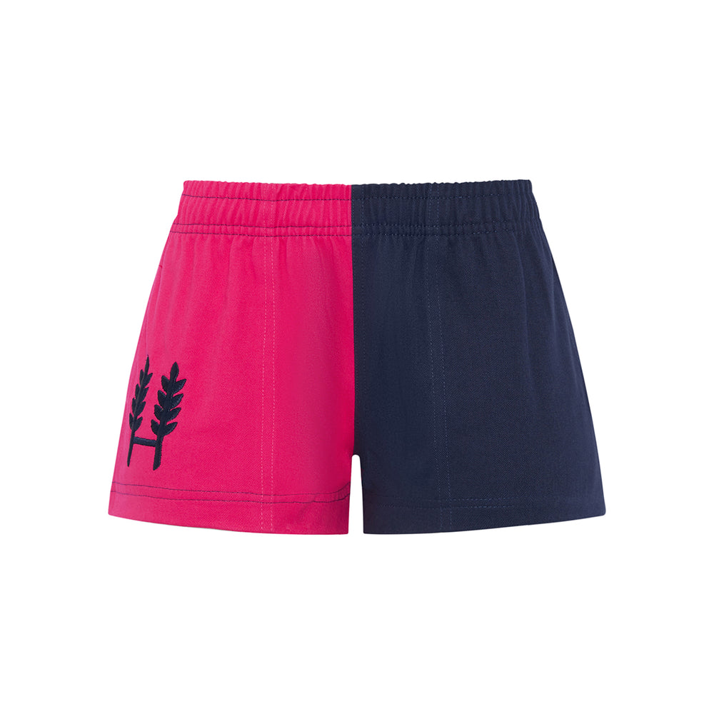 Kids Pink/Navy Harlequin Shorts - Hexby