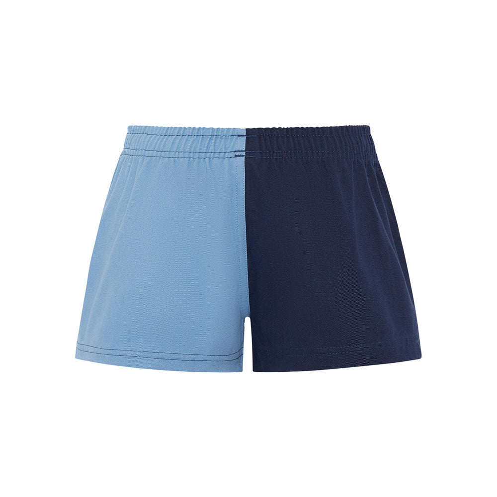 Kids Light Blue/Navy Harlequin Shorts - Hexby