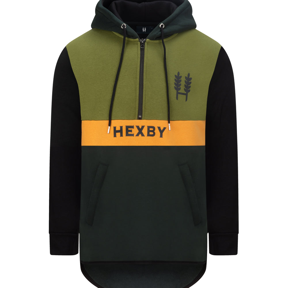 Mullet Shearing Hoodie - Green & Oak - Hexby